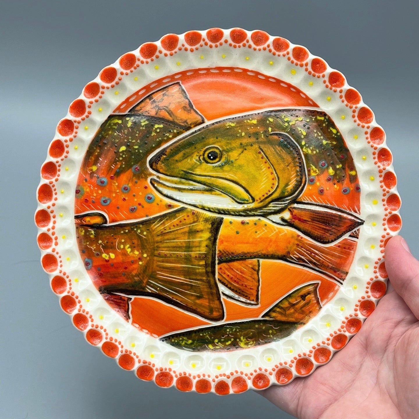 Plate - Brook Trout | Pinfeather Art Studio